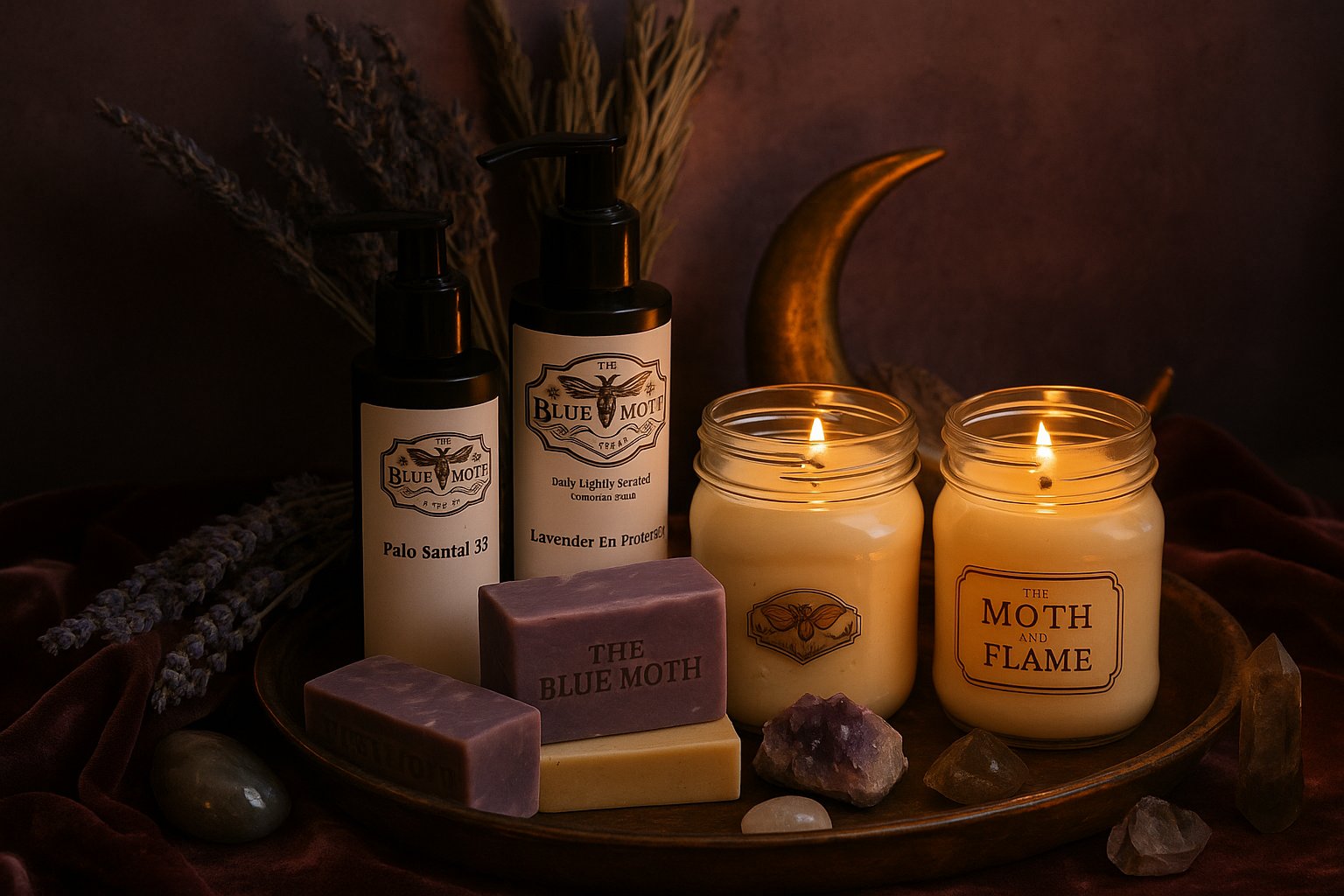 The Blue Moth Botanicals Artisanal Body Care &Hand-Cut Soaps Rooted in